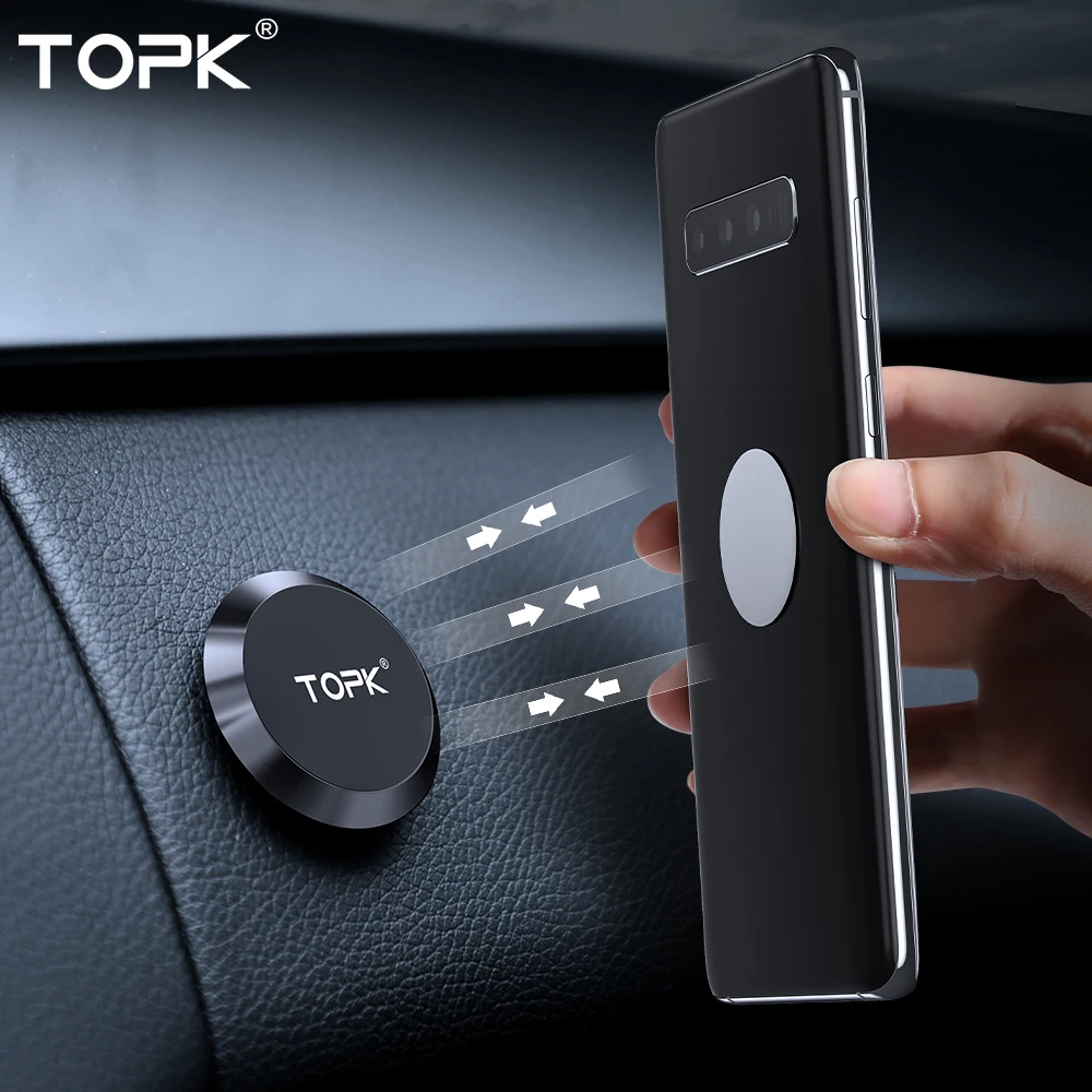 TOPK Magnetic Car Phone Holder Dashboard Cell Phone Stand Steering ...