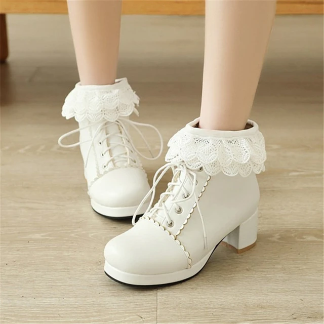 Cute Lace Up Ankle Boots