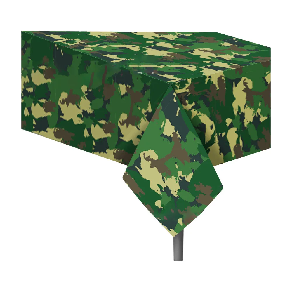 Army Green Camouflage Tablecloth 130cm*220cm Disposable Camo Table ...