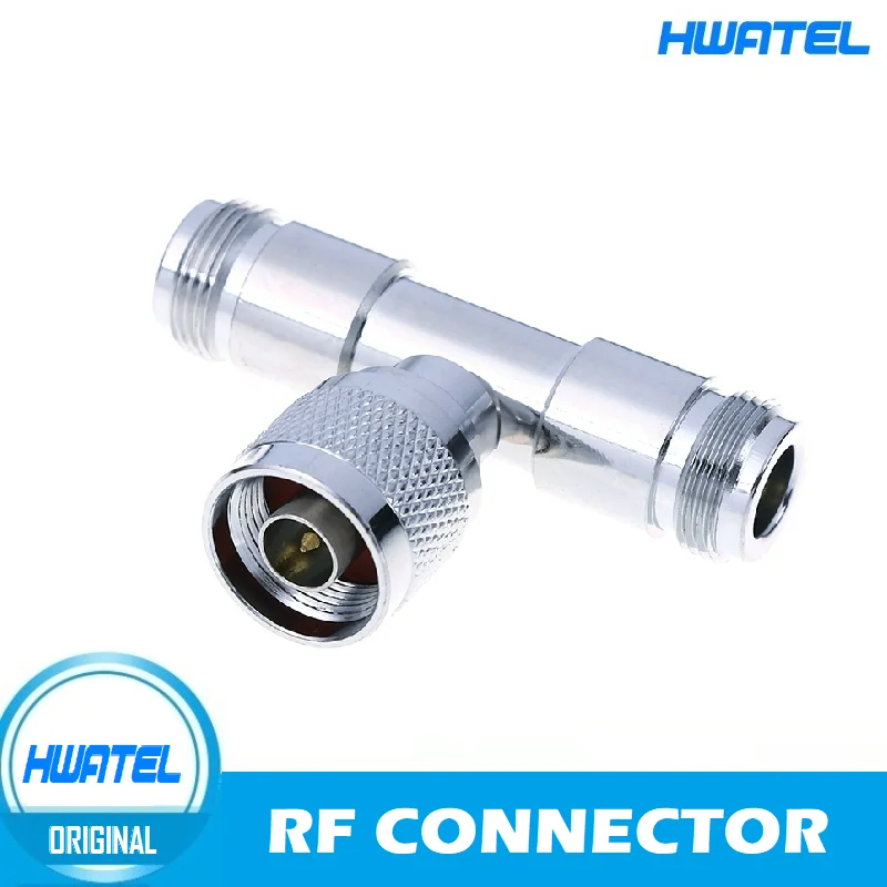 N-Male-To-2-Female-Triple-T-Shape-RF-Antenna-Adapter-Connector-2-Way ...