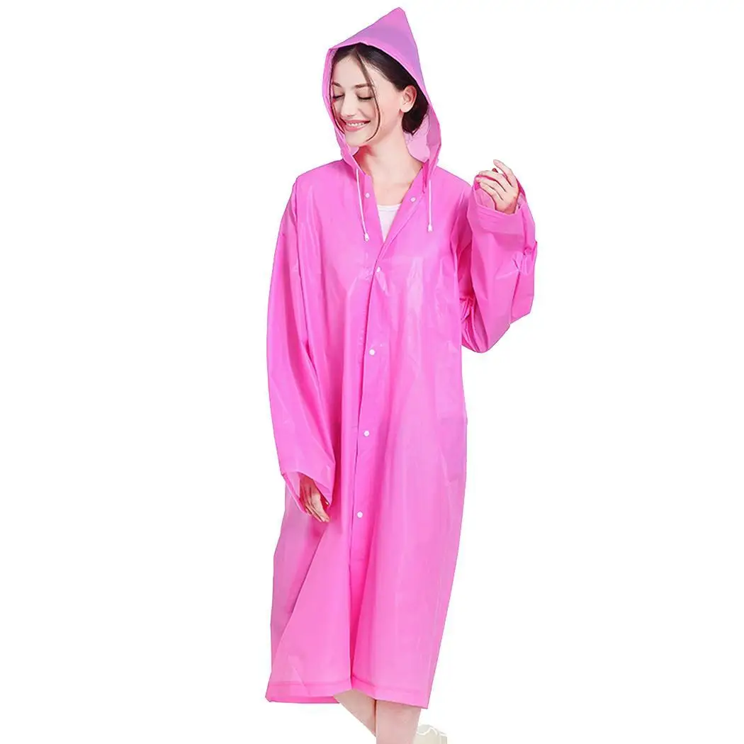 New Clear See Through Hooded Long Raincoat Outdoor, Camping, Festival ...