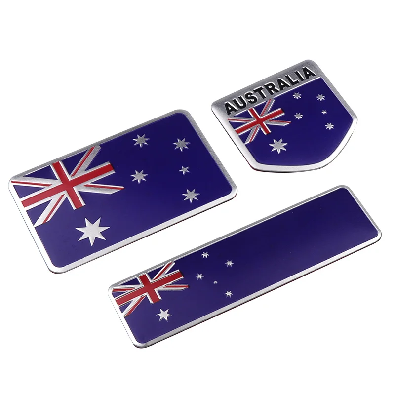 Car-Accessories-AUSTRALIA-Sticker-3D-metal-Australian-Flag-aluminum ...