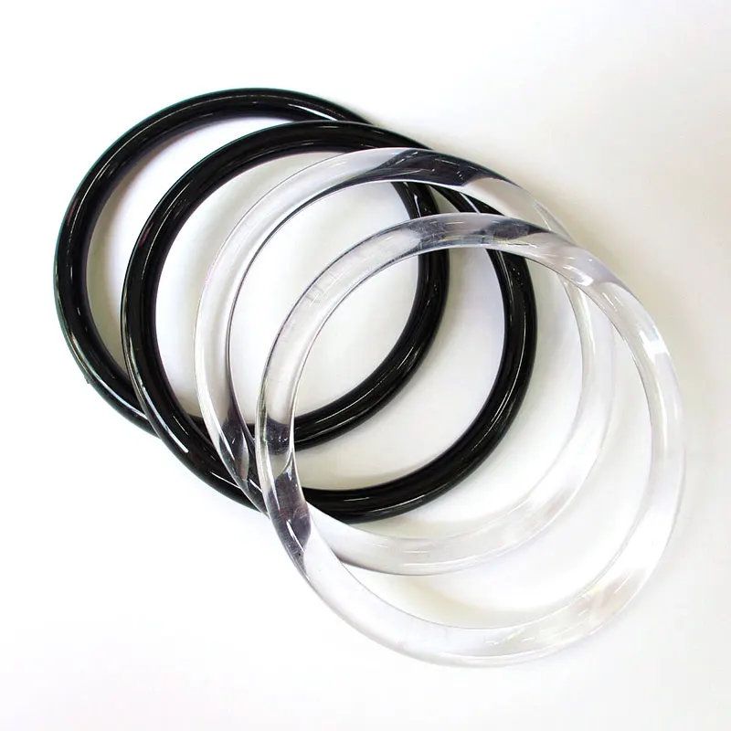 2020 Transparent Round Plastic Bag Handles Replacement DIY Handbag ...