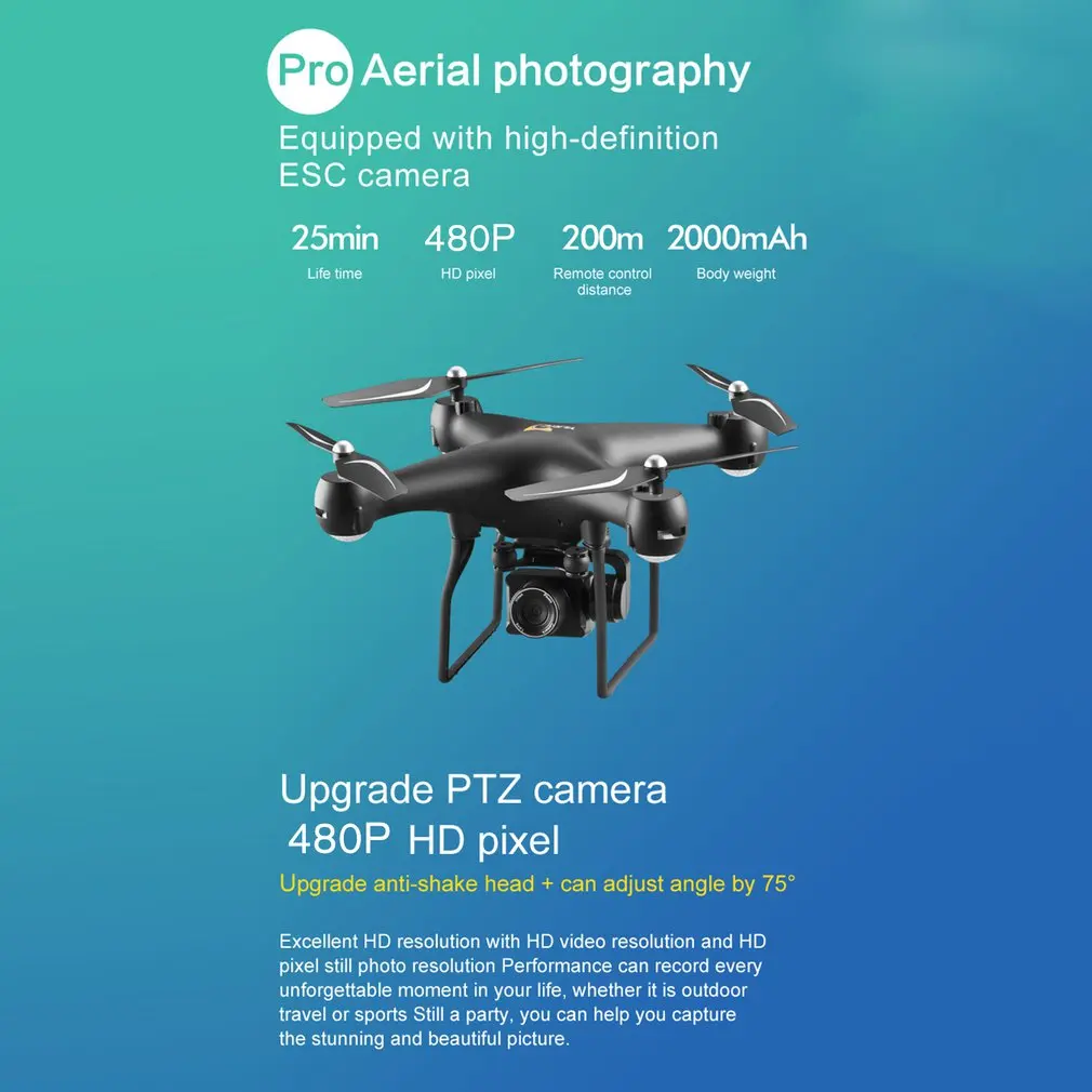 Дрон 4K S32T вращающаяся камера Квадрокоптер HD аэрофотосъемка давление воздуха парение ключ ...