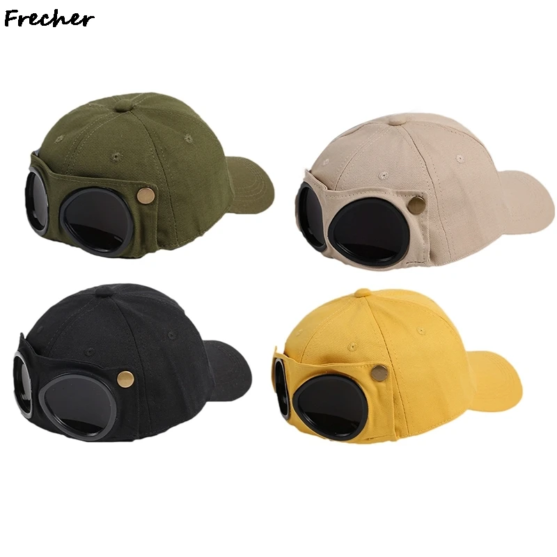 Pilot Hat Reverse Glasses Cap Women's Versatile Sunglasses Baseball Cap ...