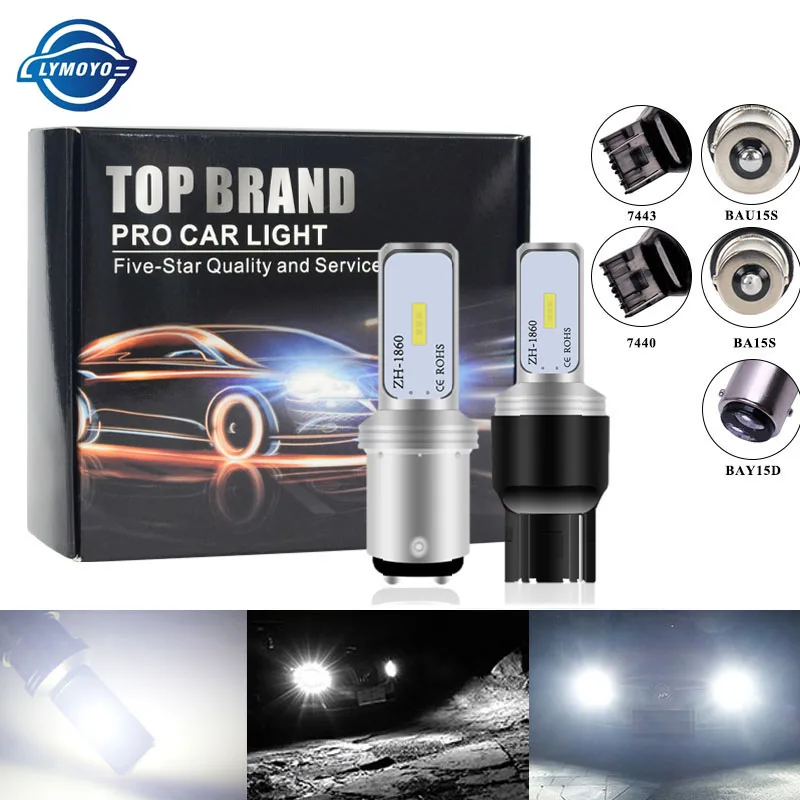 2pcs-1156-led-drl-T20-7440-Car-daytime-running-lights-CSP-Reverse ...