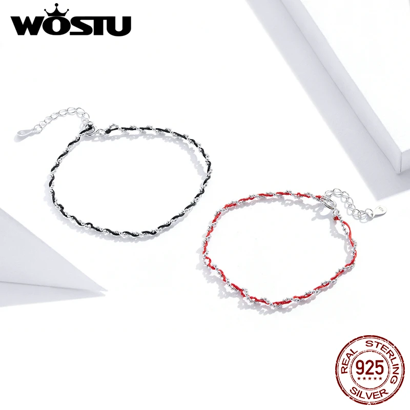 Red Rope Bracelet 925 Sterling Silver | Lucky Bracelet Red 925 Silver ...