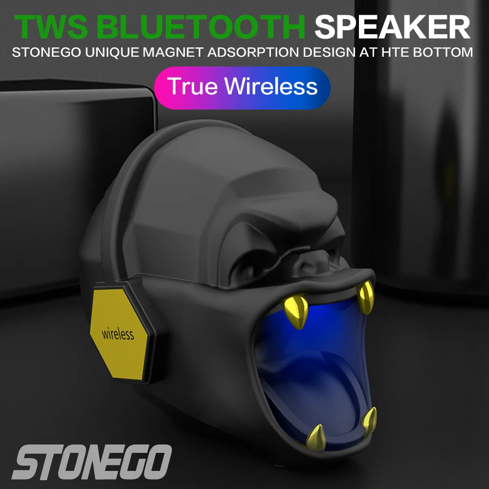 STONEGO-Bluetooth-5-0-Speaker-Unique-Shape-Wireless-Speaker-HD-Sound-FM ...