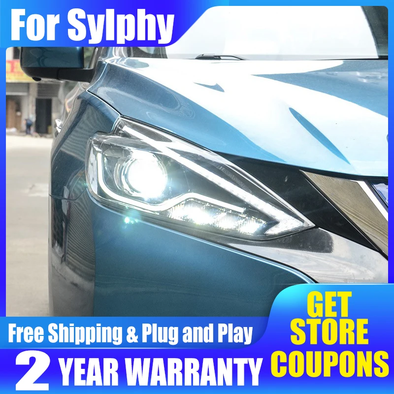 Head Lamps For Nissan Sylphy 2016-2021 All LED Headlights LED DRL Running Light LED Dynamic Turn ...
