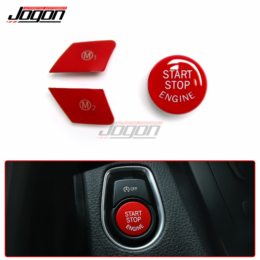 Red Replace Steering Wheel M1 M2 Button With Engine Start Stop Button ...