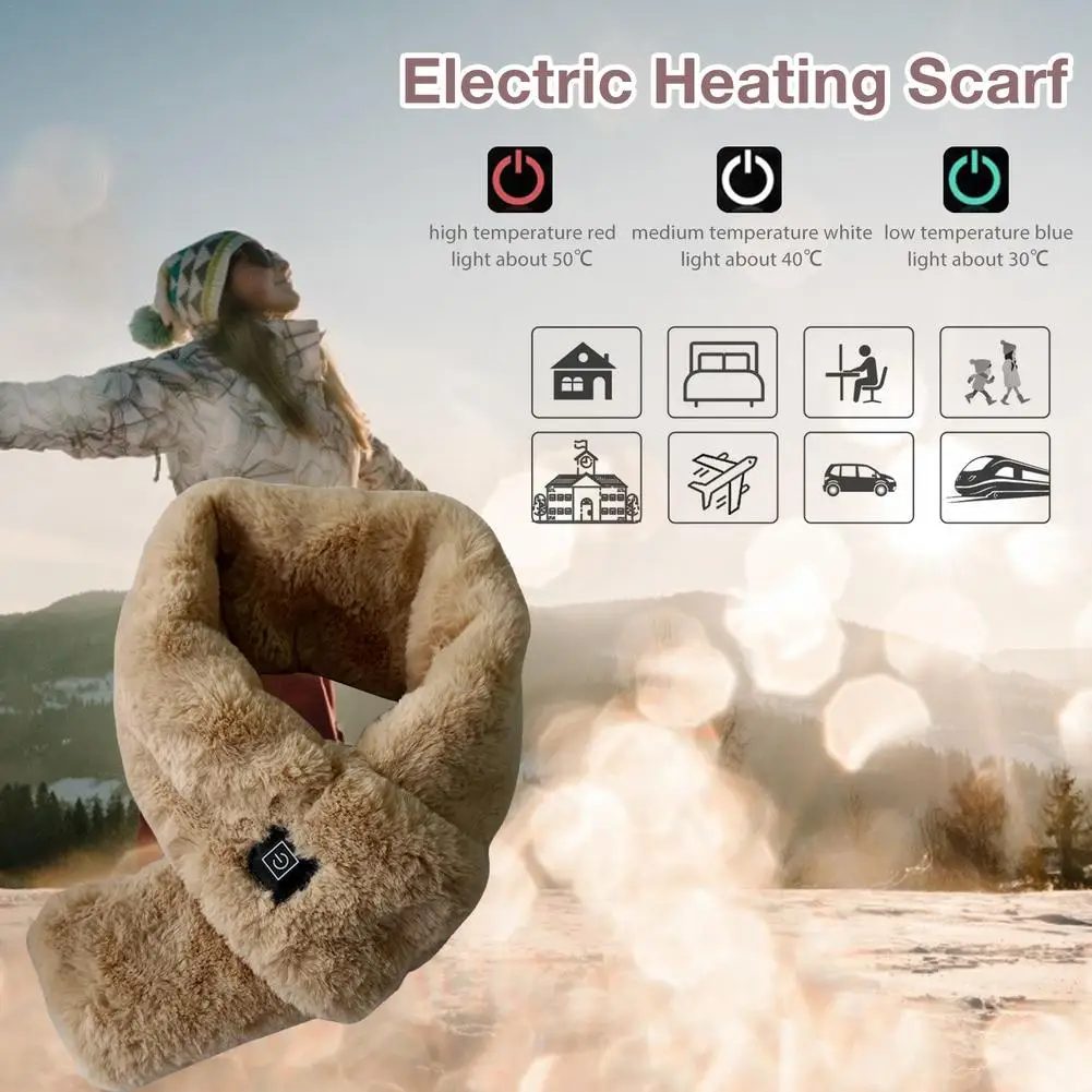 USB Charging Electric Heated Scarf - Gifts for idea