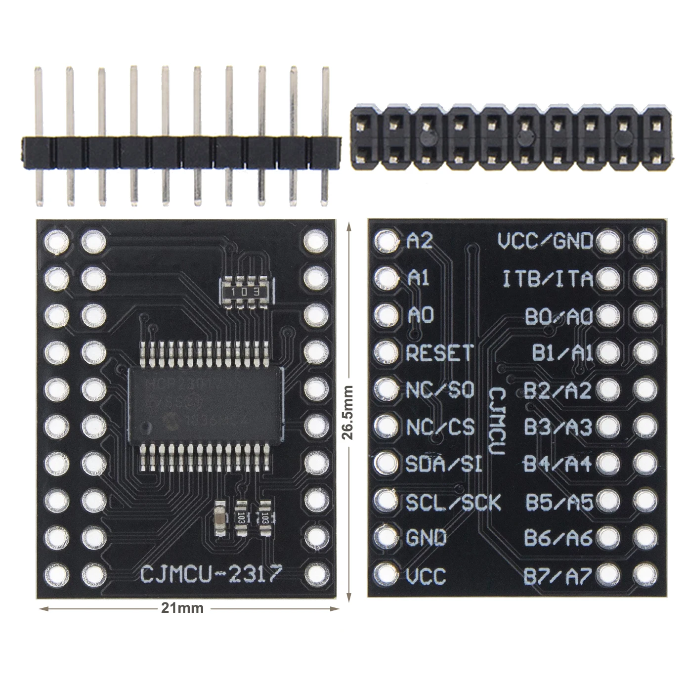 Mcp23017 Serial Interface Module Iic I2c Spi Mcp23s17 Bidirectional 16-bit I/o Expander Pins ...