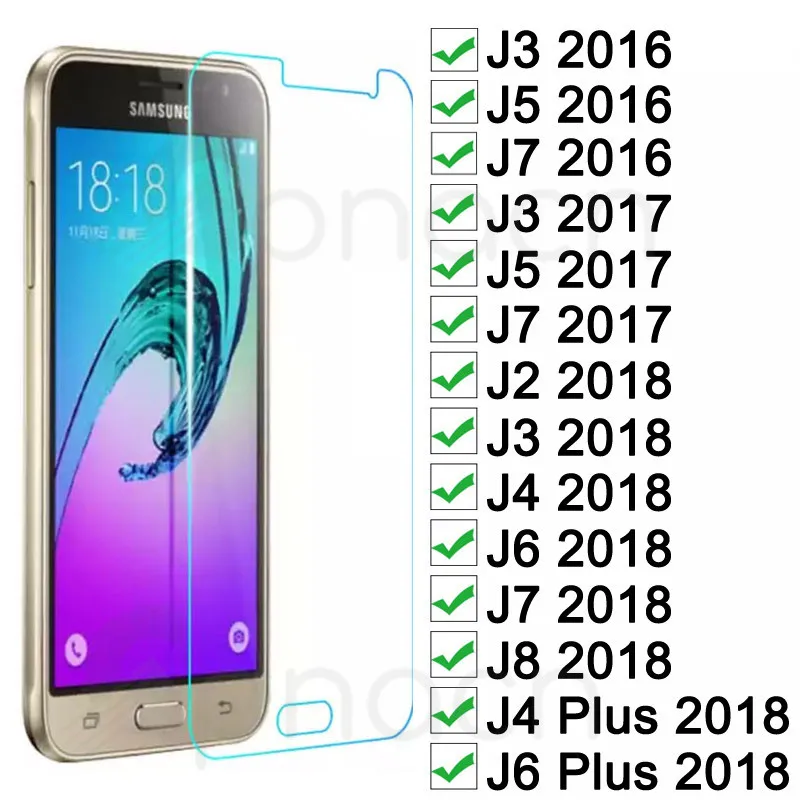 С уровнем твердости 9H закаленное Стекло на для Samsung Galaxy J3 J5 J7 J2 J8 J4 J6 плюс Экран ...