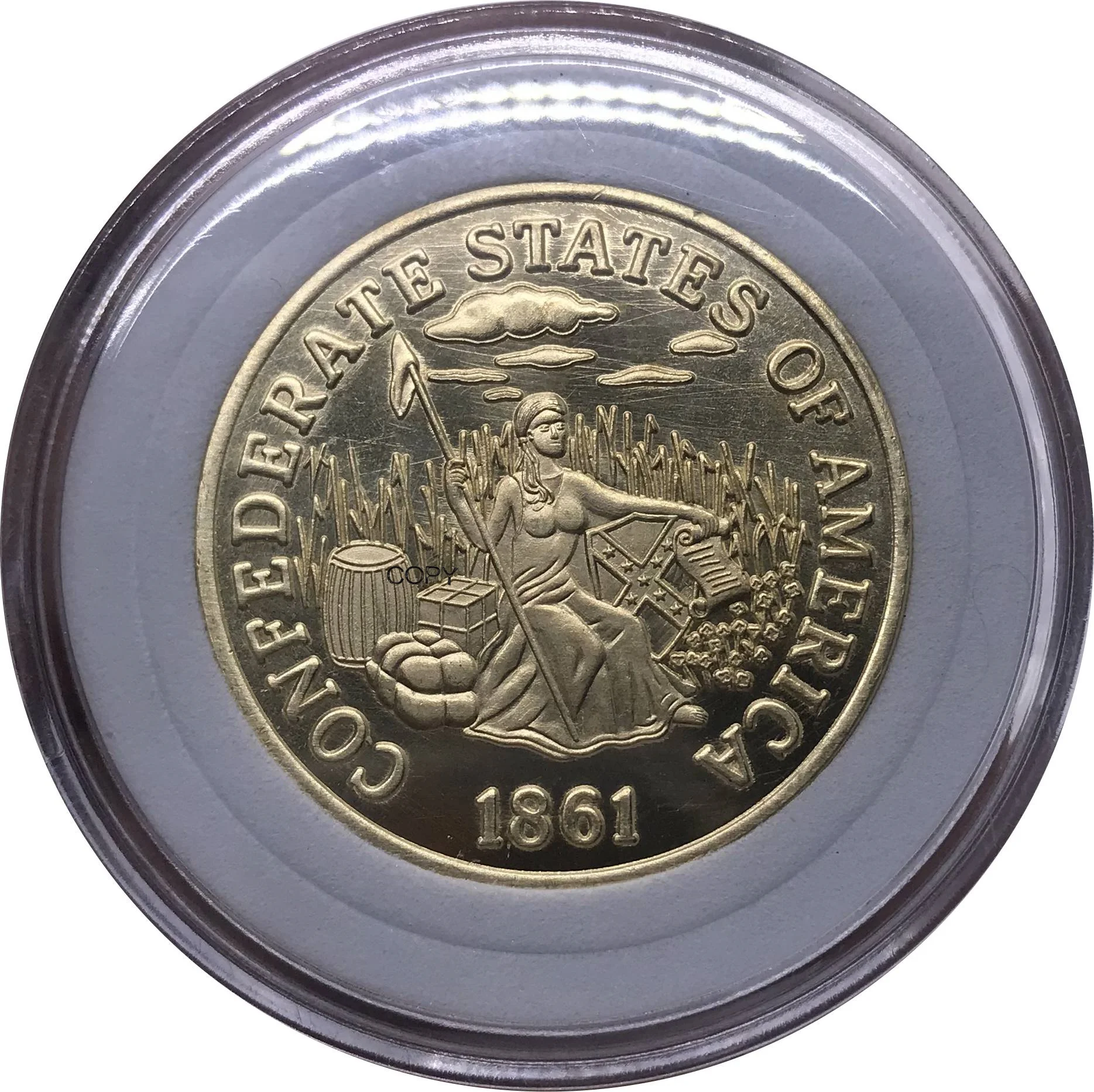 US-CSA-United-States-1861-Coin-Confederate-States-of-America-20-Dollar ...