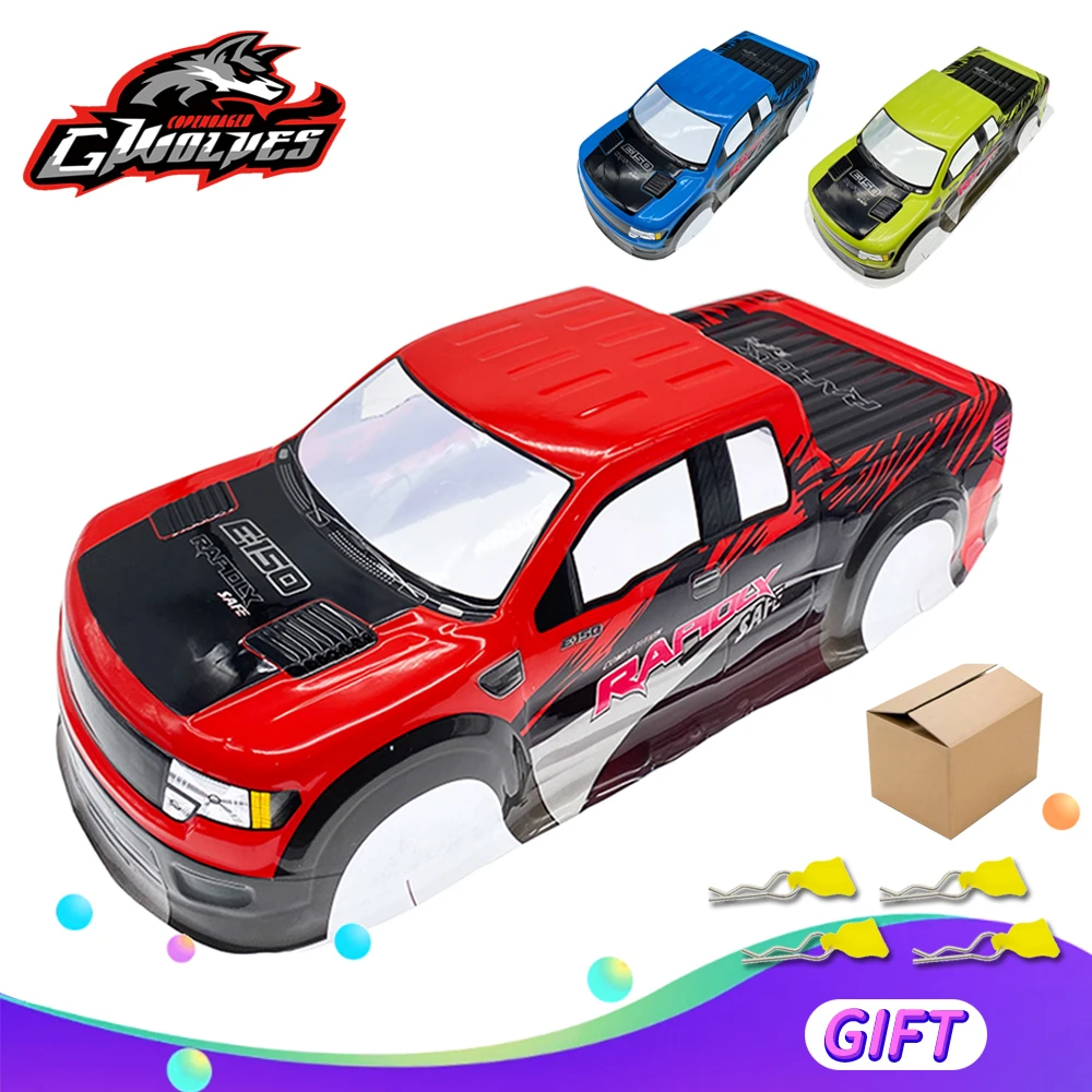 1/10 RC shell F150 RAPTOR PVC RC body shell Blue/Green 190MM for 1/10 ...