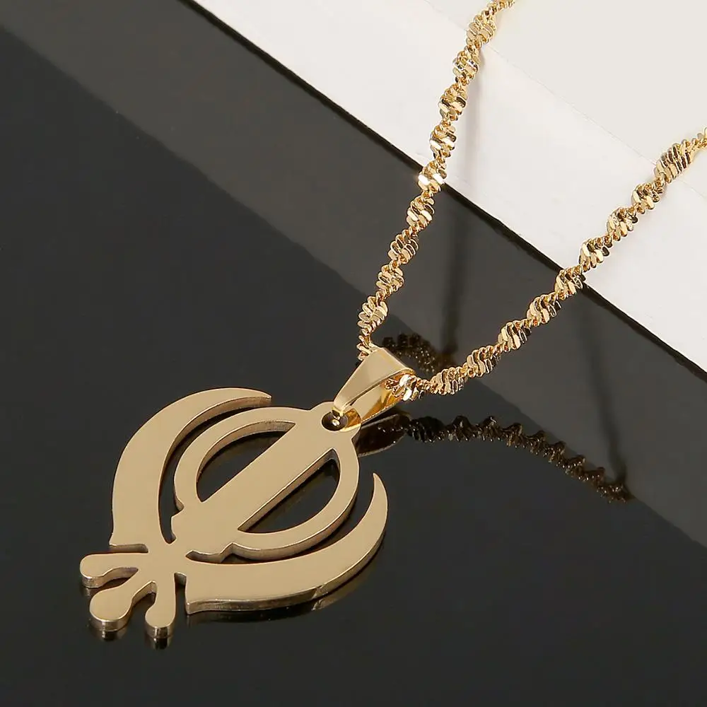 Stainless-Steel-Trendy-Sikhism-Pendant-Necklace-Sikh-Khanda-Sikhs ...