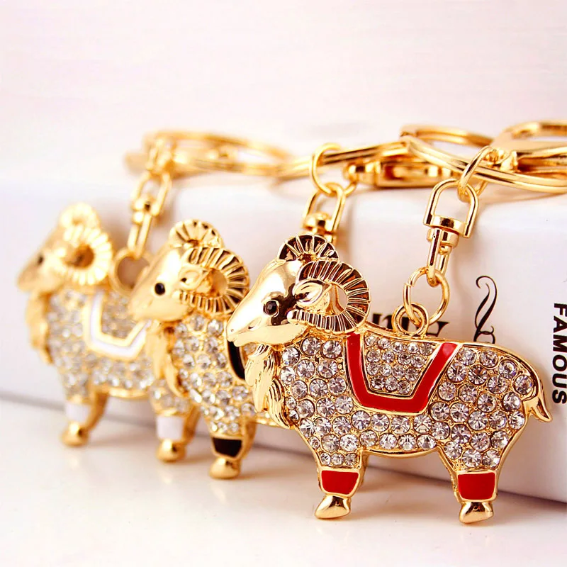 Ornament Fashion Creative Exquisite Cute Buckle Sheep Key Ring Key Ring ...
