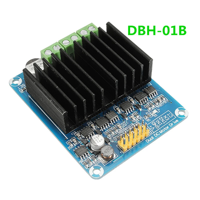 로봇 섀시 용 DBH 01B (5V 12V) 듀얼 채널 H 브리지 50A DC 모터 드라이브 모듈|공구 부품| - AliExpress