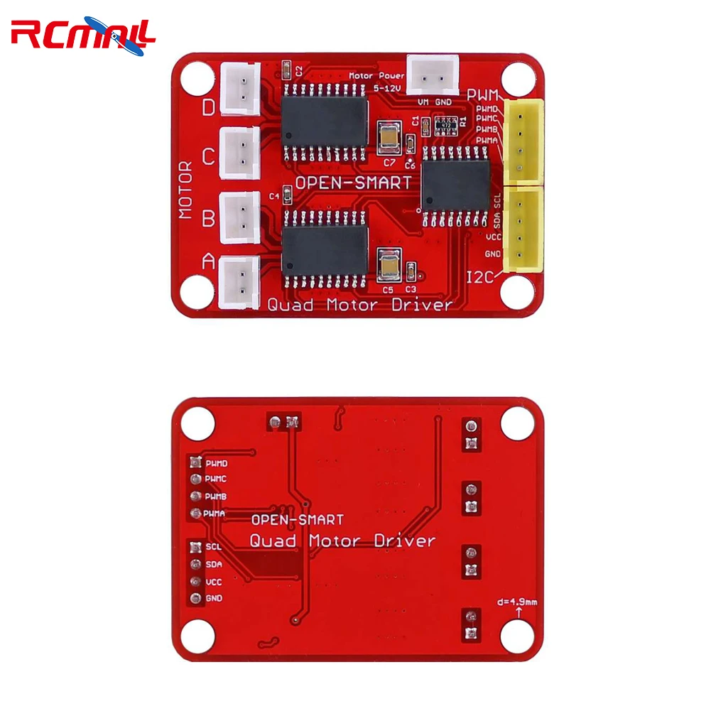 OPEN-SMART 4-Channel Quad Motor Driver Module 1.2A L293DD Full-bridge ...