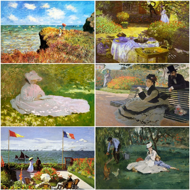 World-Famous-Painting-Monet-Character-Landscape-5D-DIY-Embroidery ...