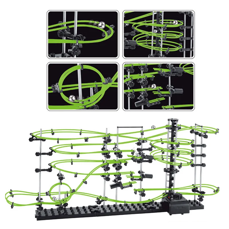 Marble Run Toys Tracks Maze With Balls Runes Set Marbles Circuit Ball ...
