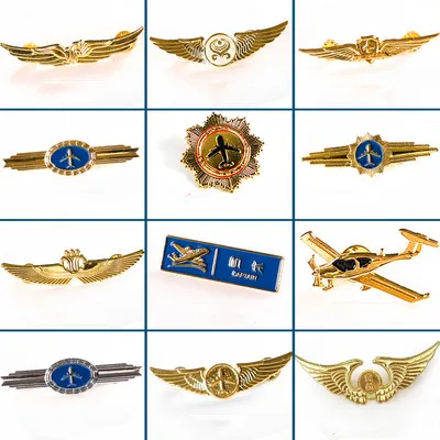 New-Captain-Metal-Badge-Men-Women-Business-Pilot-Aviation-Badge ...