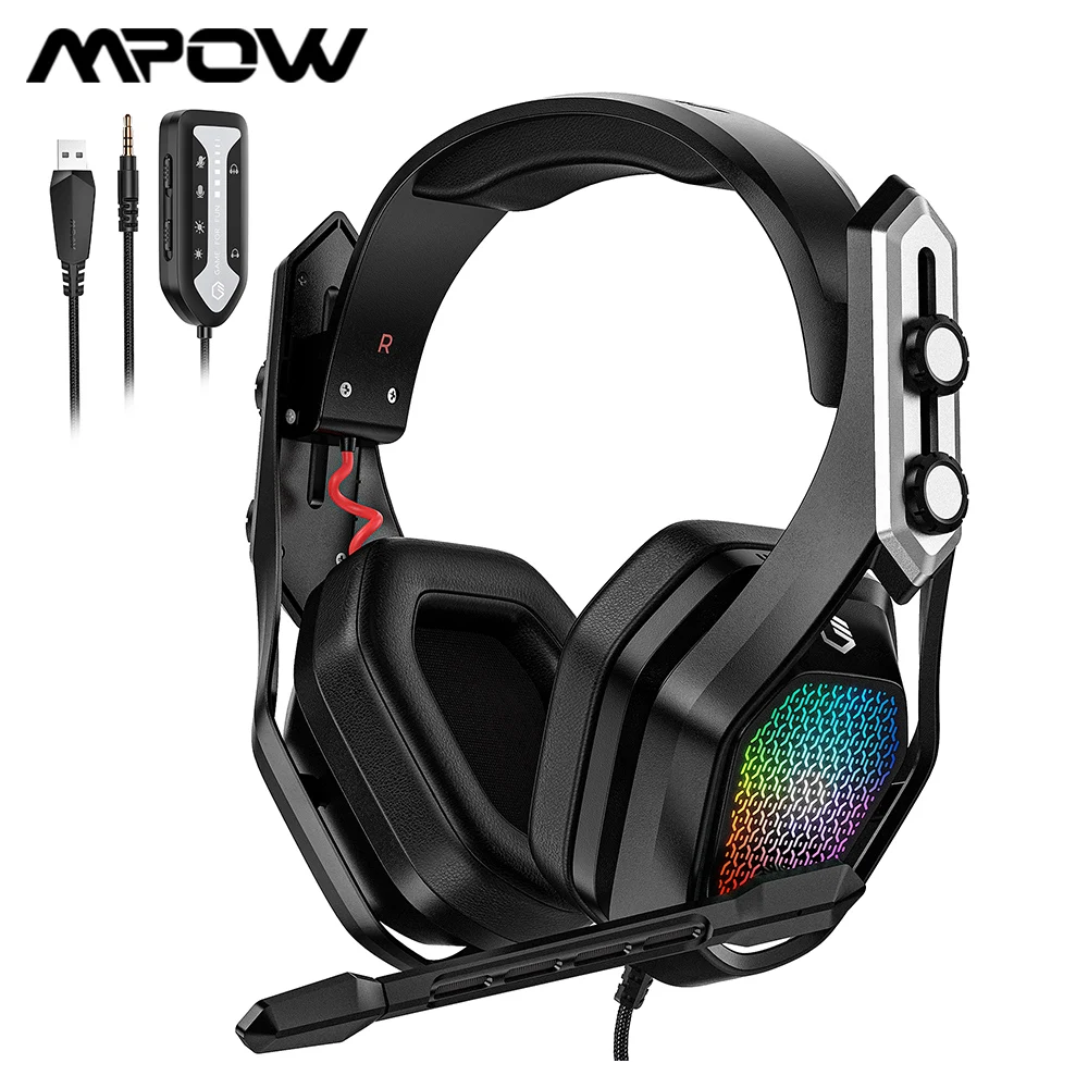 Mpow Iron Wireless Gaming Headset Wired Headphone for PS4 Nintendo ...