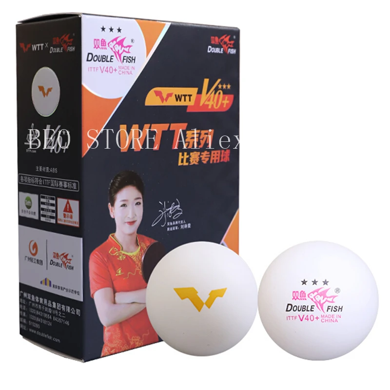 2022 New Double Fish WTT 3 Star Table Tennis Ball (WTT Official Ball) Original Double Fish 3 ...