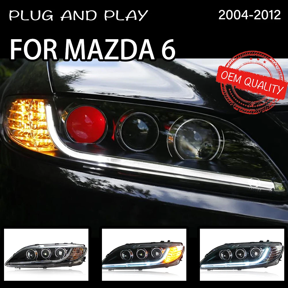 For-mazda-6-Head-Lamp-2004-2012-Car-Accessory-Fog-Light-Day-Running ...
