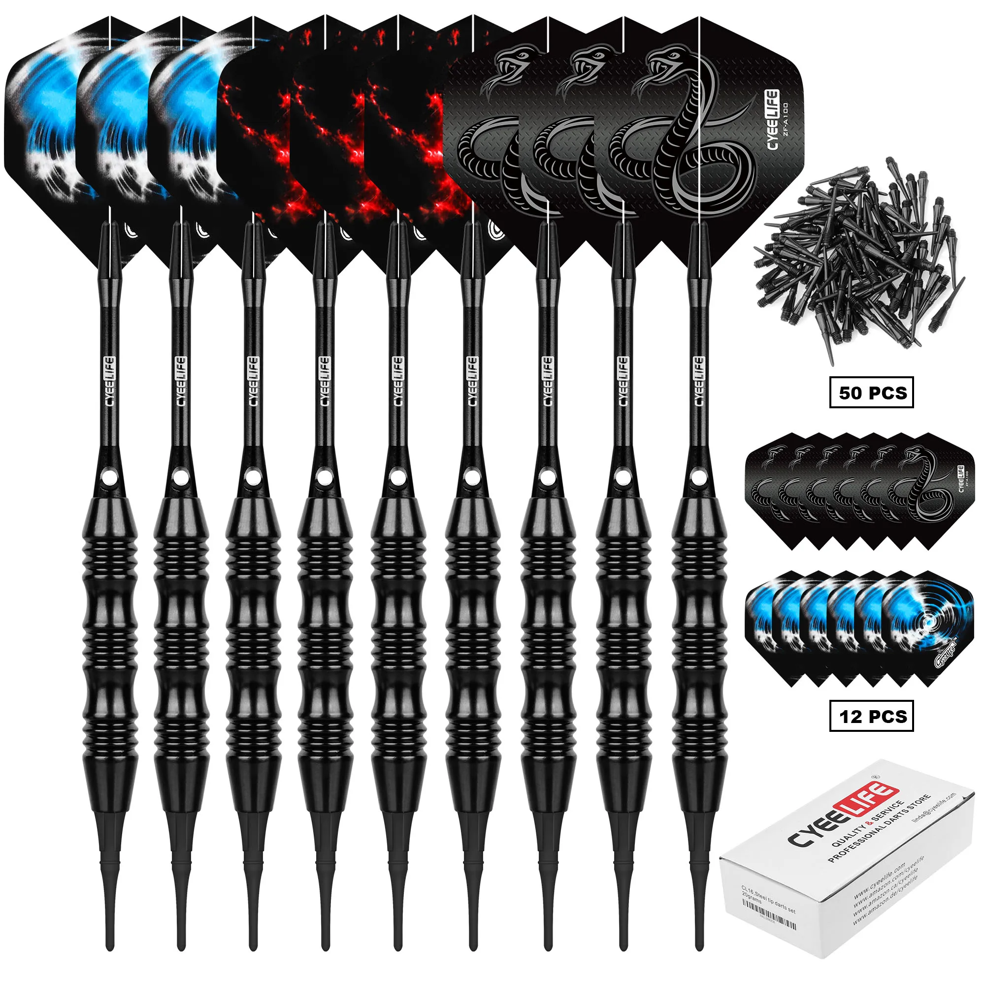 Darts 427|cyeelife 20g Professional Dart Set With Soft Tips & Flights ...