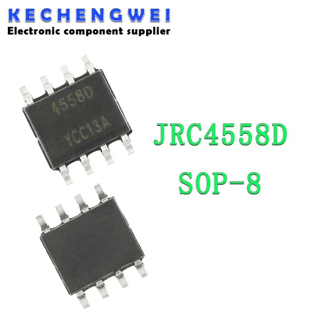 100pcs 4558D IC Chips Lot 100pcs JRC4558D SOP-8 Dual Op-Amp ICs - SMD ...