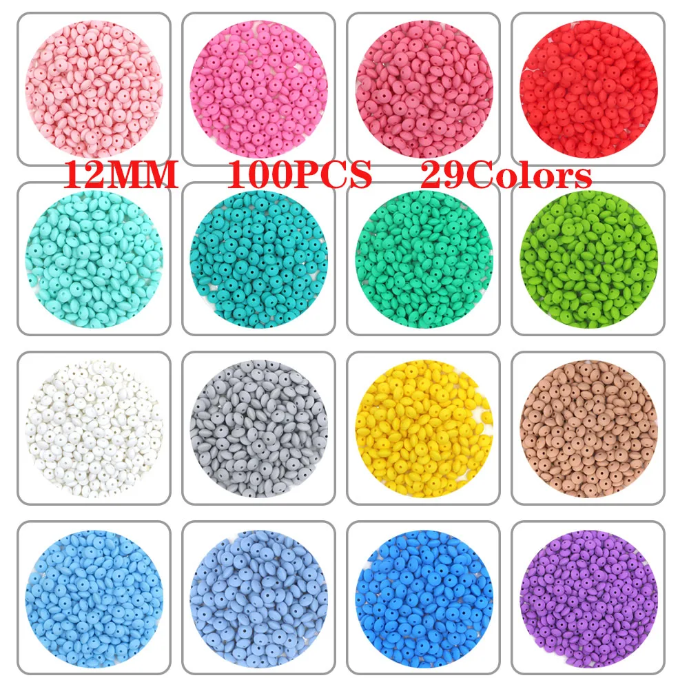 Silicone Beads Teether Teeth | Silicone Beads Teething Toy - 100pcs ...