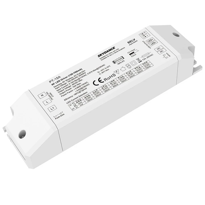 Dimmable LED Driver 15W 25W 36W RF 2.4G Wireless Remote Control AC 100V ...