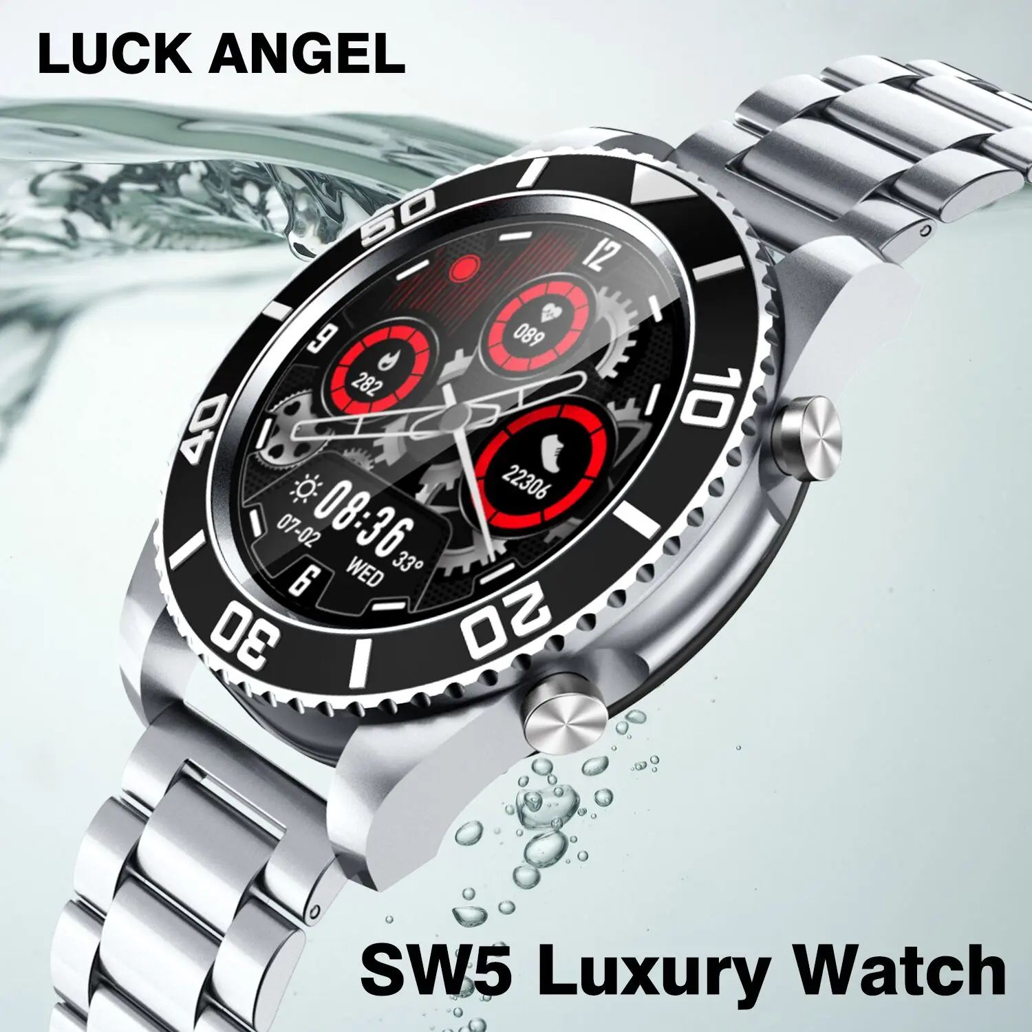 New Fashion SW5 Smart Watch Men for Rolex Watch Water Ghost SteelStrap ...