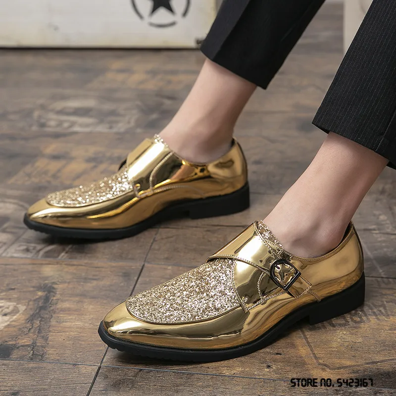 Gold Sequin Dress Shoes