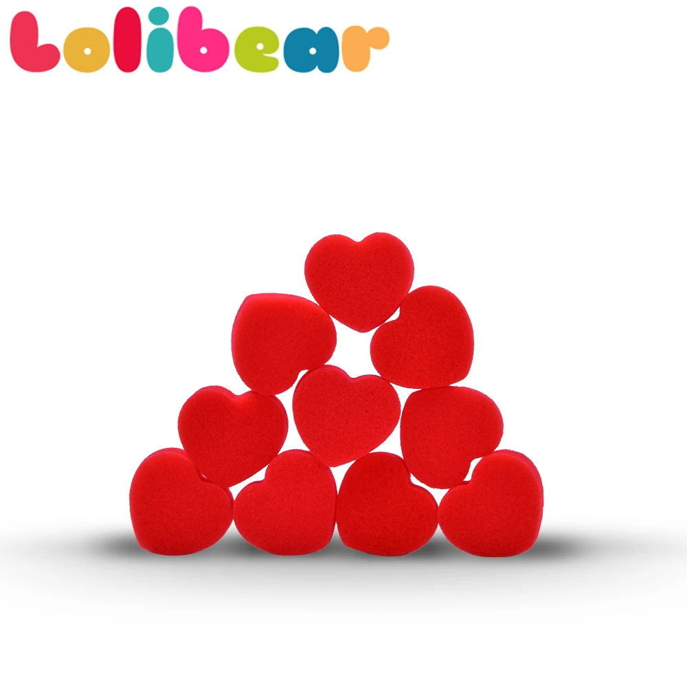 10Pcs/pack Sponge Hearts Magic Tricks Close Up Magia Red Sponge ball ...