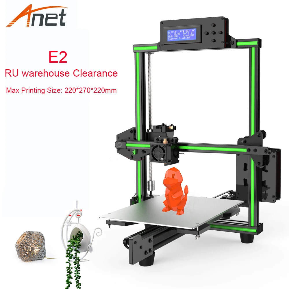 Обновленный комплект для 3D принтера Anet E2, легкая сборка, Delta ...