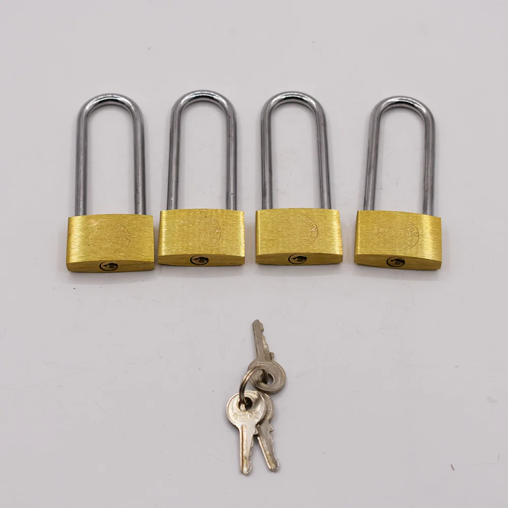 1PC-30-40-50-60mm-Long-Beam-Keyed-Padlocks-Copper-Lock-Luggage-Case ...