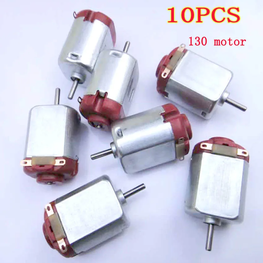 10Pcs 130 Micro DC Motor 3V-6V 8000RPM Miniature Electric motor four ...