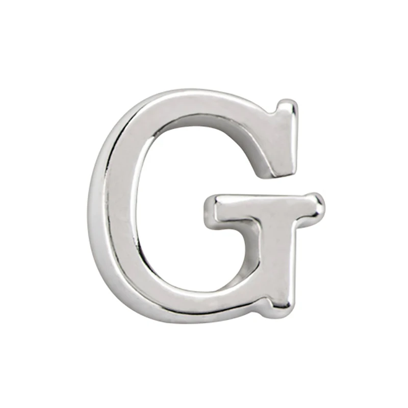 10pcs Silver Letter G Charm Floating Charms For Living Glass Locket ...