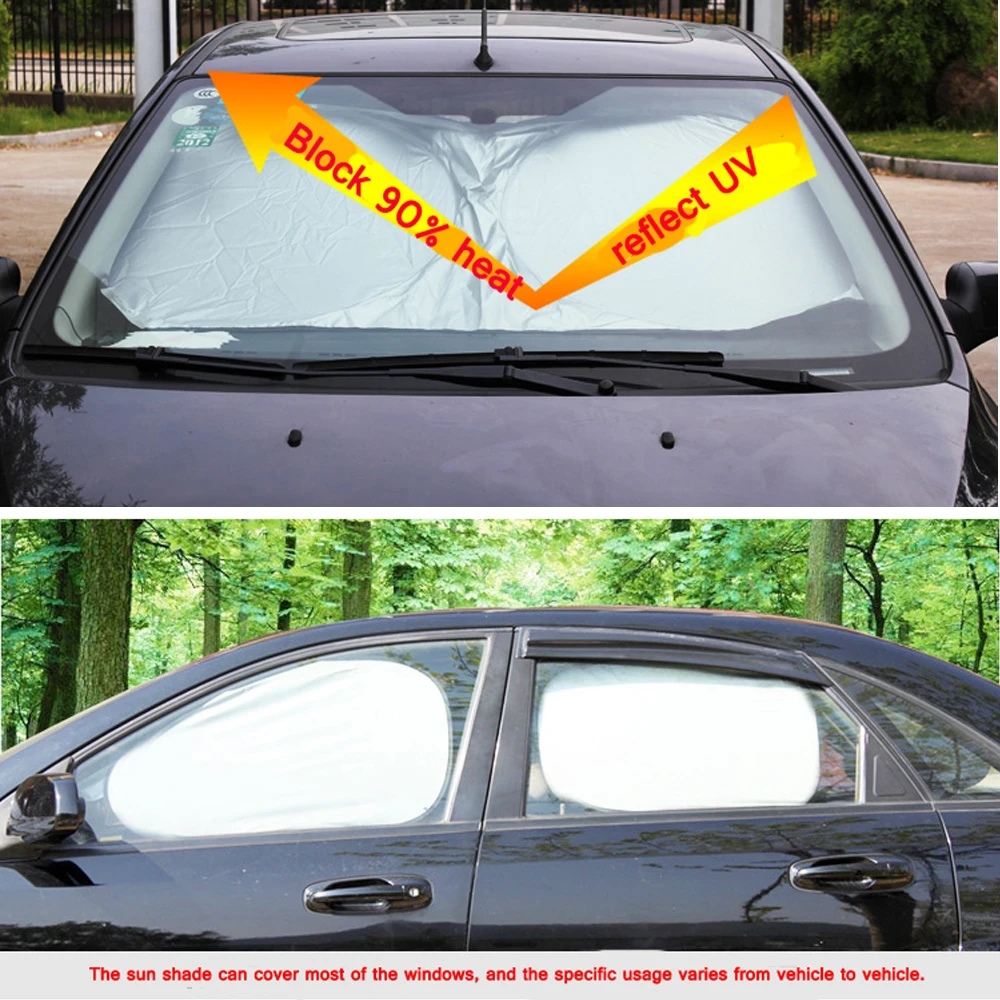 6pcs Foldable Car Window Solar Protection Cover Car Windshield ...