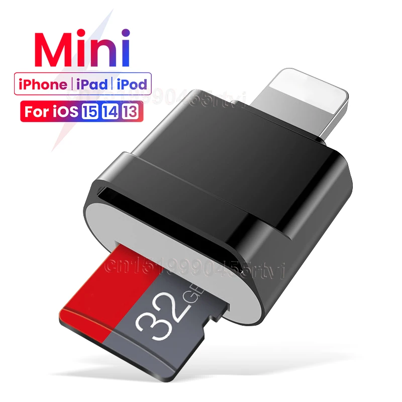 For Iphone Mini Micro Sd Tf Card Reader Adapter For Ios 12 Above System ...