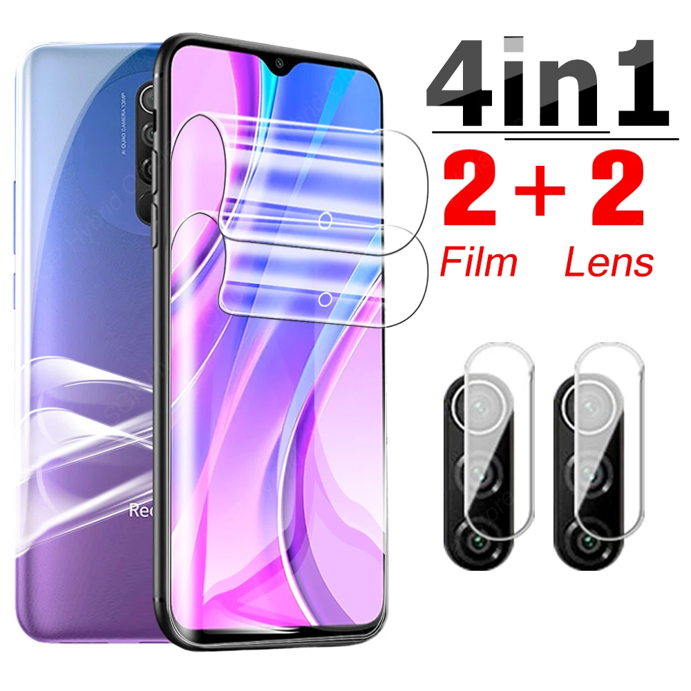 4 in 1 Protective Hydrogel Film For Xiaomi Redmi 9 9A 9C NFC Screen ...