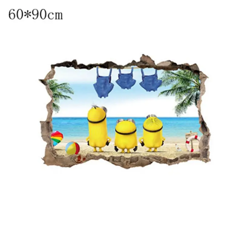 NEW-3D-Sewer-yellow-man-movie-Wall-Stickers-for-Kids-Rooms-and ...