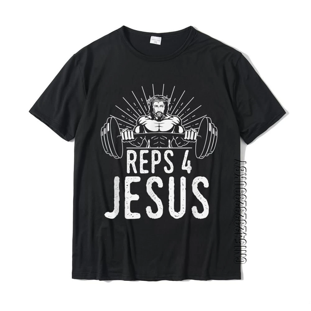 Funny Reps 4 Jesus Gym Weightlifting T Shirt Comics T Shirt For Men ...