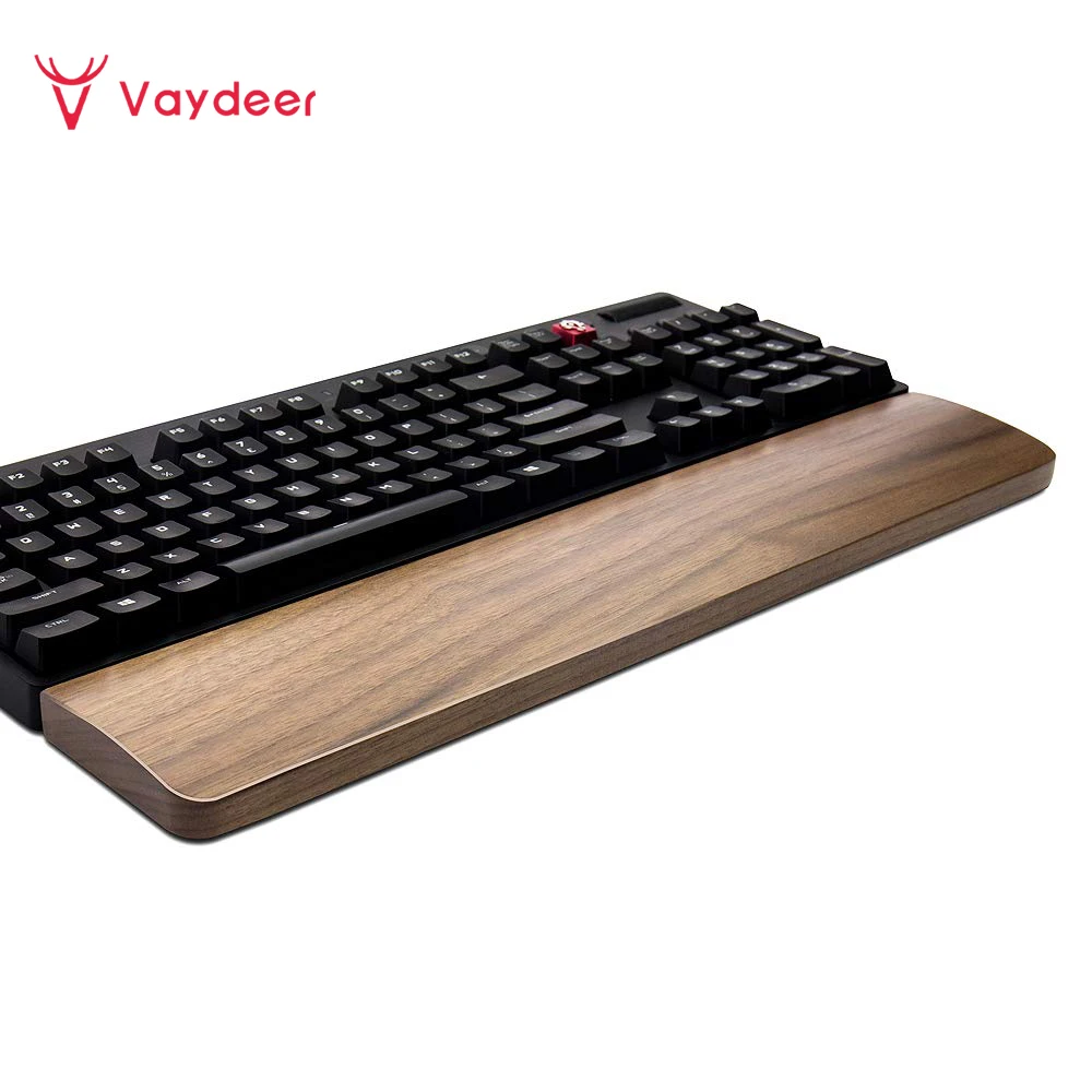 Walnut Wooden Keyboard Wrist Rest Vaydeer Ergonomic Gaming Desk Wrist ...