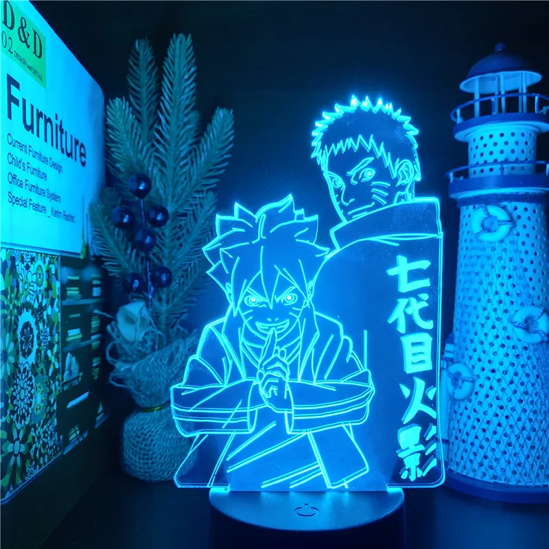 Night Lights Lighting Naruto Uzumaki Baryon Mode LED Night Light Lamp ...