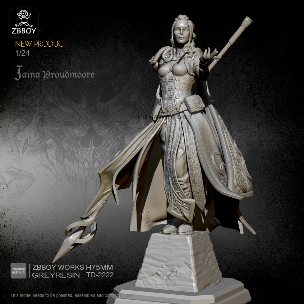 75mm Resin Figure Kits Jaina Beauty Model self assembled TD 2222|Model ...