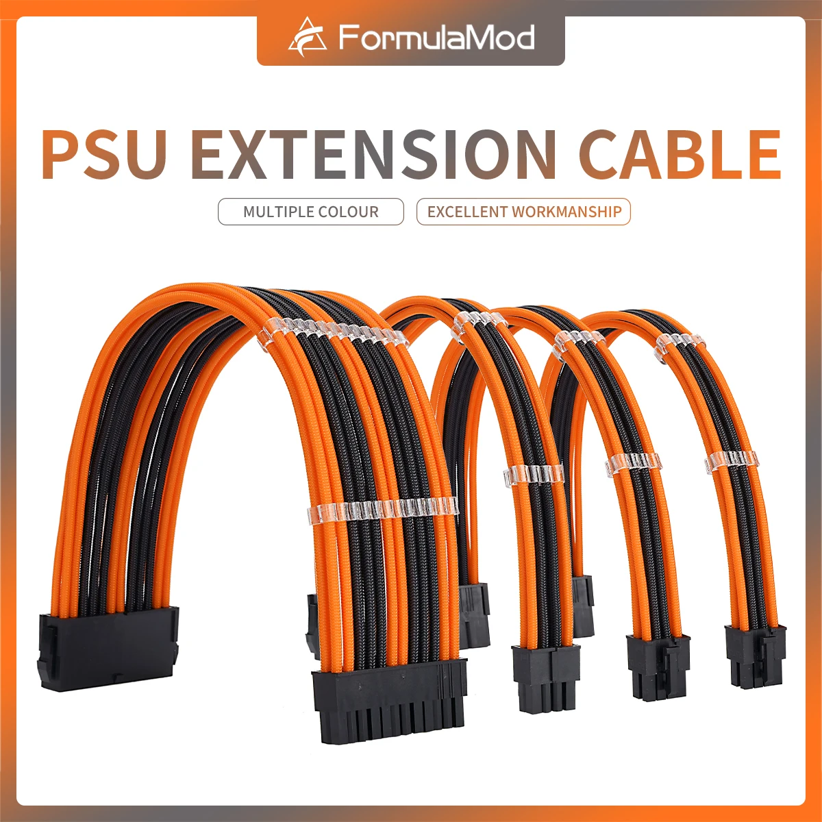 FormulaMod-NCK2-Series-PSU-Extension-Cable-Kit-Solid-Color-Cable-Mix ...