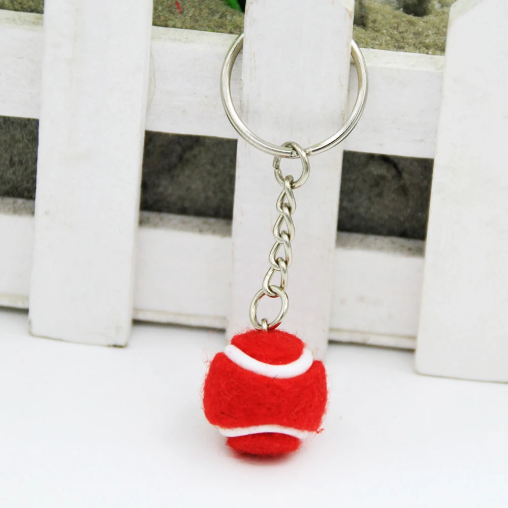 Sports Cute Tennis Ball Keychain Key Ring Gift For Women Girls Bag ...